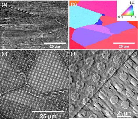 SEM Image A With B EBSD Related Orientation Map With A 70 Tilt Download Scientific