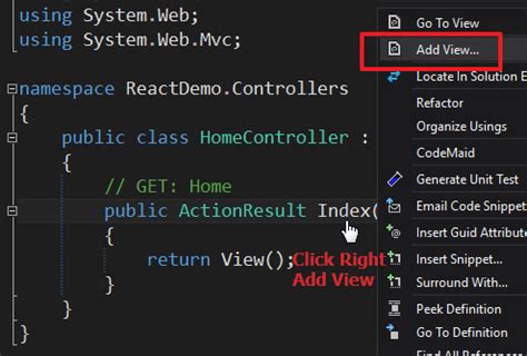 React Mvc Project Example Hello World Js