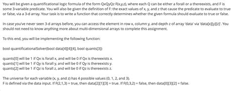 C You Will Be Given A Quantificational Logic