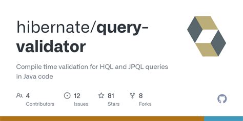 GitHub Hibernate Query Validator Compile Time Validation For HQL And JPQL Queries In Java Code
