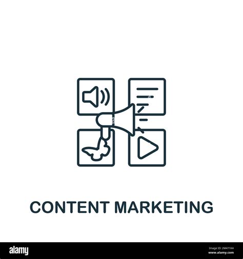 Content Marketing Icon Monochrome Simple Marketing Strategy Icon For
