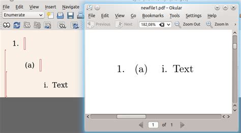 lyx how can i create an enumerated list nested inside another