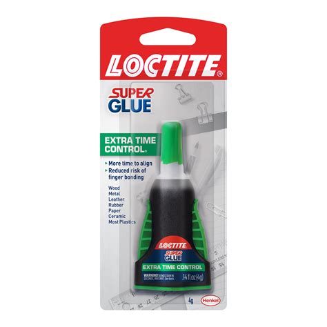 Loctite Super Glue Extra Time Control Clear 014 Fl Oz