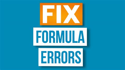 Common Excel Formula Errors And How To Fix Them Xelplus Leila Gharani
