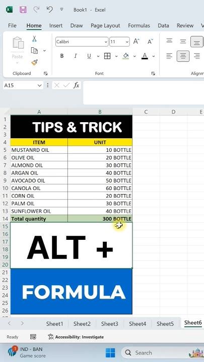 Excel Secrets Alt Formulasum Formula In Excel Sum Formula Shortcut In Excel Excel