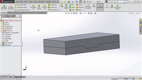 SolidWorks Molded Part Design Tutorial Extrude Draft Feature YouTube