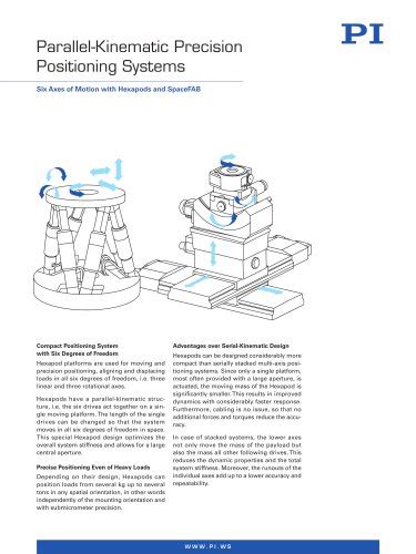 Parallel Kinematic Precision Positioning Systems Physik Instrumente