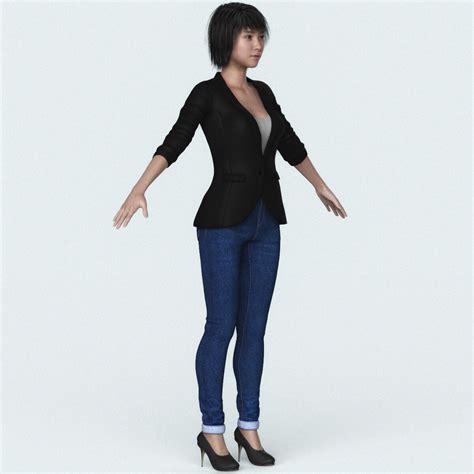 Artstation Young Chinese Girl 3d Character Resources