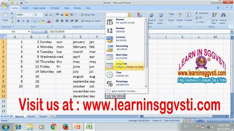 Part 2 Ms Excel 2007 Auto Fill Series Of Numbers Day Months And Date Youtube