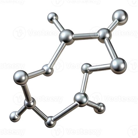 3d Metallic Molecular Structure Illustration 54308887 Png