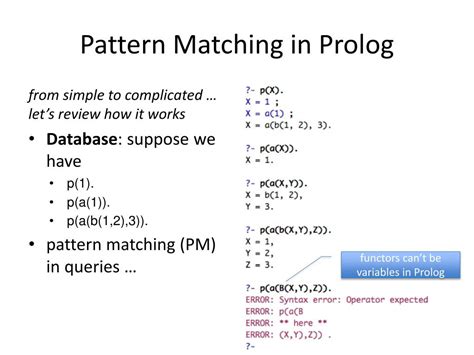 Ppt Pattern Matching In Prolog Powerpoint Presentation Free Download Id 2155772
