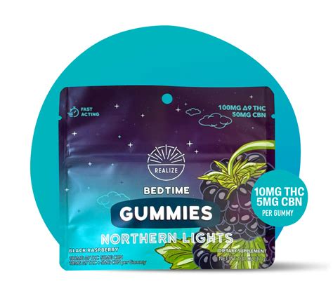 Realize Bedtime Gummies Black Raspberry Northern Lights Cbn