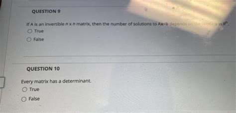 solved question 9 if a is an invertible nxn matrix then the