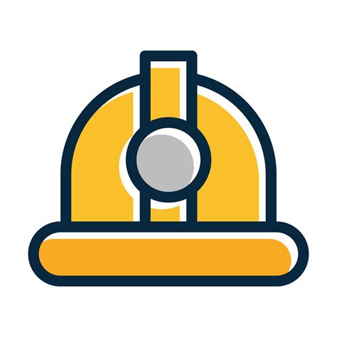 Hard Hat Vector Thick Line Filled Dark Colors 33343379 Vector Art At Vecteezy