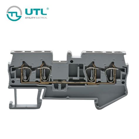 Utl DIN Rail Spring Style Quattro Connector Terminal Block Terminal Block And Wire Connector