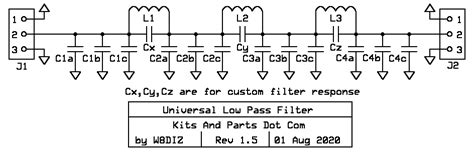 7 Element Chebyshev Standard Value Capacitor LPFs