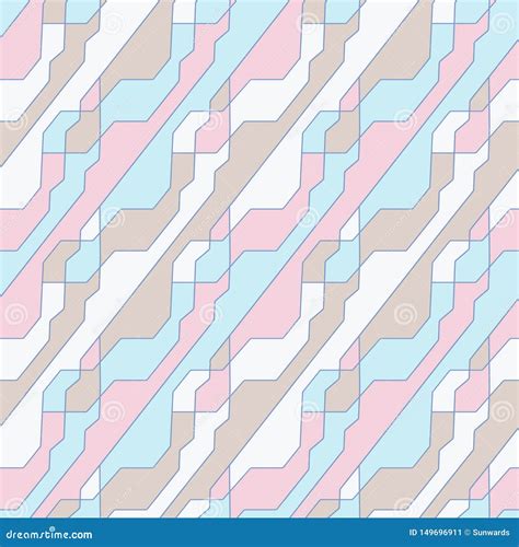 Abstract Geometric Pattern With Intersecting Thin Lines Seamless Linear Rapport Vector