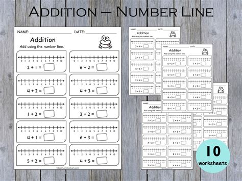 Addition On Number Line Worksheets Printable Number Line Addition