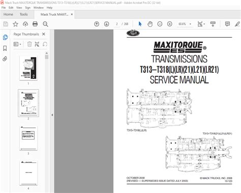 Mack Truck Maxitorque Transmissions T313t318llr21l21lr21