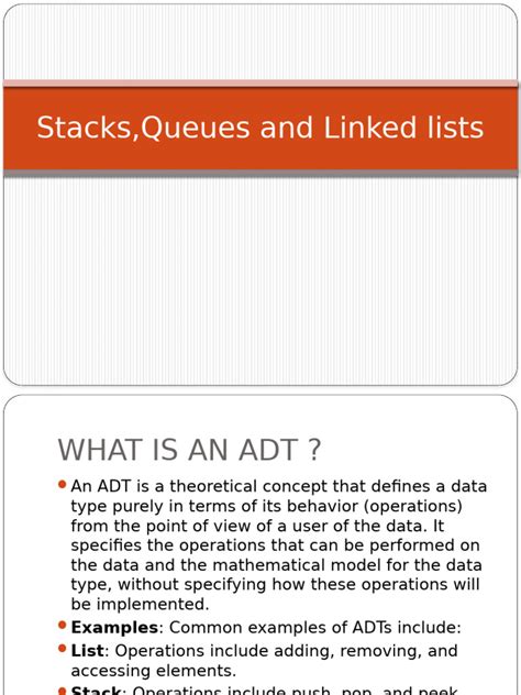 Lecture 10 Stacks And Queues Pdf Queue Abstract Data Type Data