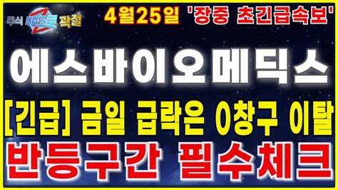에스바이오메딕스 주가분석 투자위험종목지정 첫 거래일 결국 여기는 털리네요 반드시 이 가격구간 대응 준비 에스바이오메딕스 에스바이오메딕스 주가전망 파킨슨병