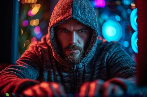 Premium Ai Image Dangerous Hooded Hacker Breaks Into Government Data