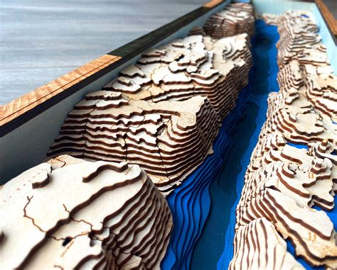 Loch Ness 3d Wood Map Scotland Lake Topographic Art 100x20 Cm Etsy Uk