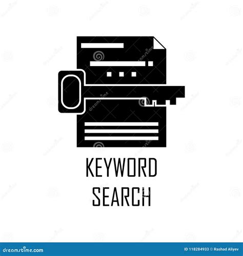 Keyword Search Icon Element Of Web Development For Mobile Concept And