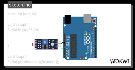Modulo LDR Wokwi ESP STM Arduino Simulator