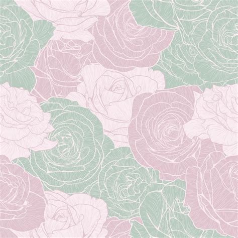 Premium Vector Seamless Pattern Multicolored Roses