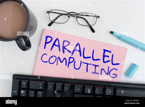 Text Caption Presenting Parallel Computing Internet Concept Simultaneous Calculation By Means