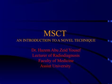 mdct an introduction to clinical applications ppt