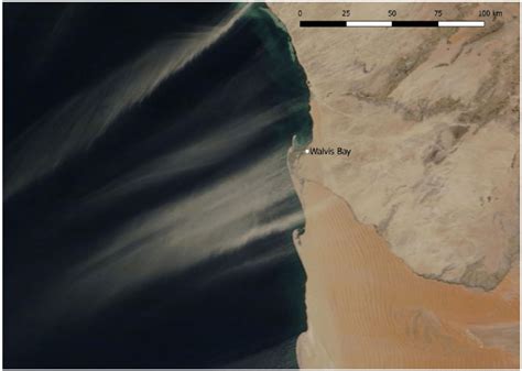 Dust Event For The Central Namib Captured By The Modis Terra Sensor For
