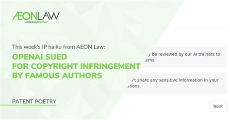 authors sue openai for copyright infringement aeon law