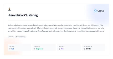 Hierarchical Clustering Labex