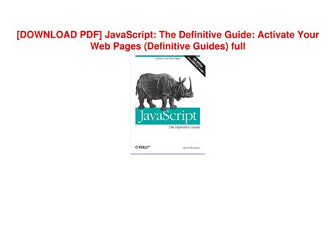 ppt [download pdf] javascript the definitive guide activate your