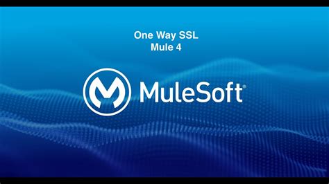 One Way SSL In Mule4 YouTube