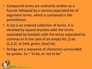 PROLOG Introduction To Prolog PPT