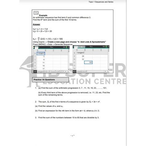 IB Mathematics Analysis And Approaches SL