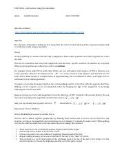 Lab Vectors With Simulator Docx PHY L Lab Vectors Using The Simulator Name Candido