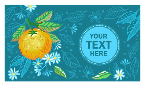 과일 잎 와 꽃 가지 오렌지 나무 가지 손 그린 그림 와 과일 와 잎 와 꽃 이런 일러스트레이션 패키지 디자인을 위한 밝게 잘