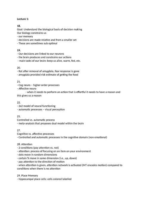 lecture notes lecture 1 18 goal understand the biological basis of