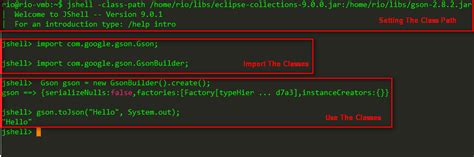 java 9 jshell how to import the external library howtoprogram