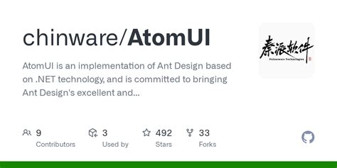 Github Chinwareatomui Atomui Is An Implementation Of Ant Design Based On Net Technology