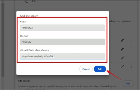 how to set perplexity as default search engine on chrome firefox and edge
