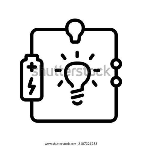 Electrical Circuit Line Icon Pictogram Web Stock Vector Royalty Free 2187321233 Shutterstock