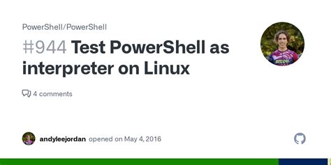 Test Powershell As Interpreter On Linux · Issue 944 · Powershell