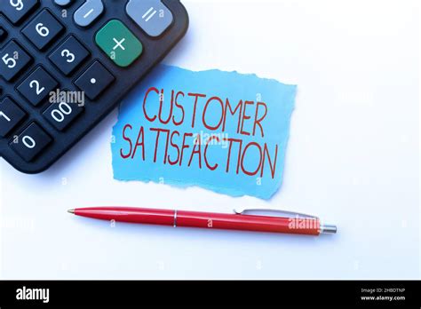 Hand Writing Sign Customer Satisfaction Internet Concept Exceed Consumer Expectation Satisfied