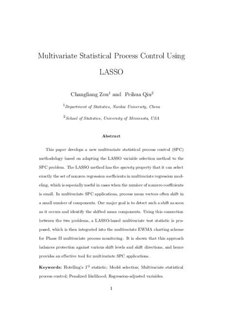 pdf multivariate statistical process control using mixture modelling