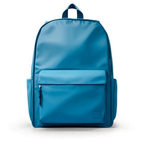 Premium Photo Stylish Light Blue Backpack Isolated On White